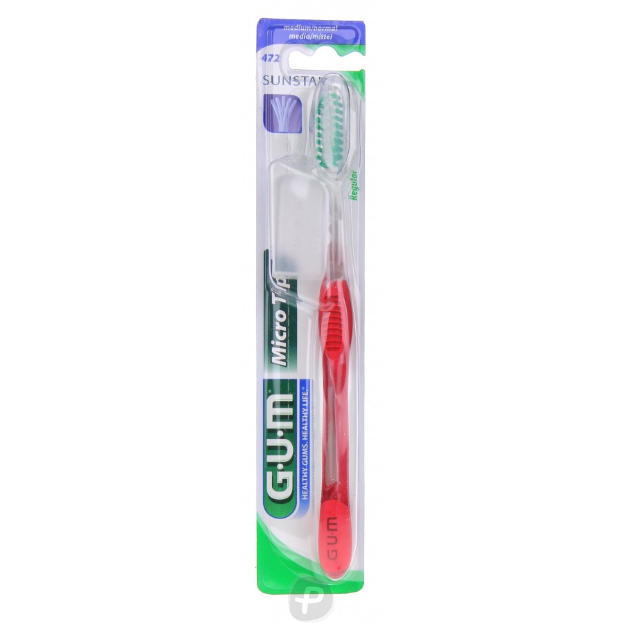 GUM - MicroTip Brosse à dents Médium Normale 472 - Pharma360