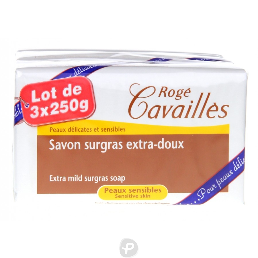 ROGE CAVAILLES - Savon Surgras Extra Doux Visage et Corps Lot de 3 ...